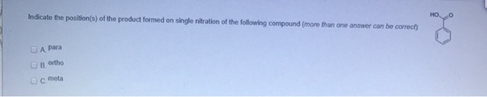 Solved Indicate the position(s) of the product formed on | Chegg.com