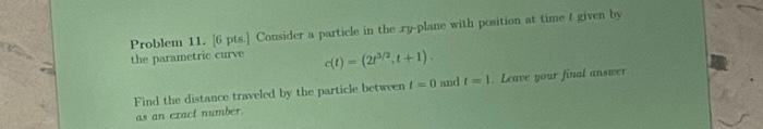 Solved Problem 11. (6 pts.) Consider a particle in the | Chegg.com
