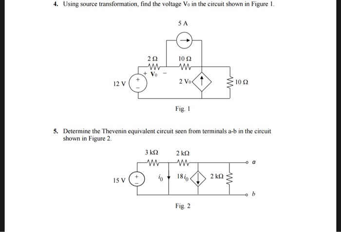 Solved 4. Using source transformation, find the voltage Vo | Chegg.com