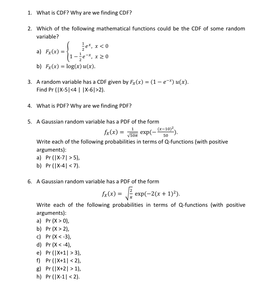 Solved What is CDF? ﻿Why are we finding CDF?Which of the | Chegg.com