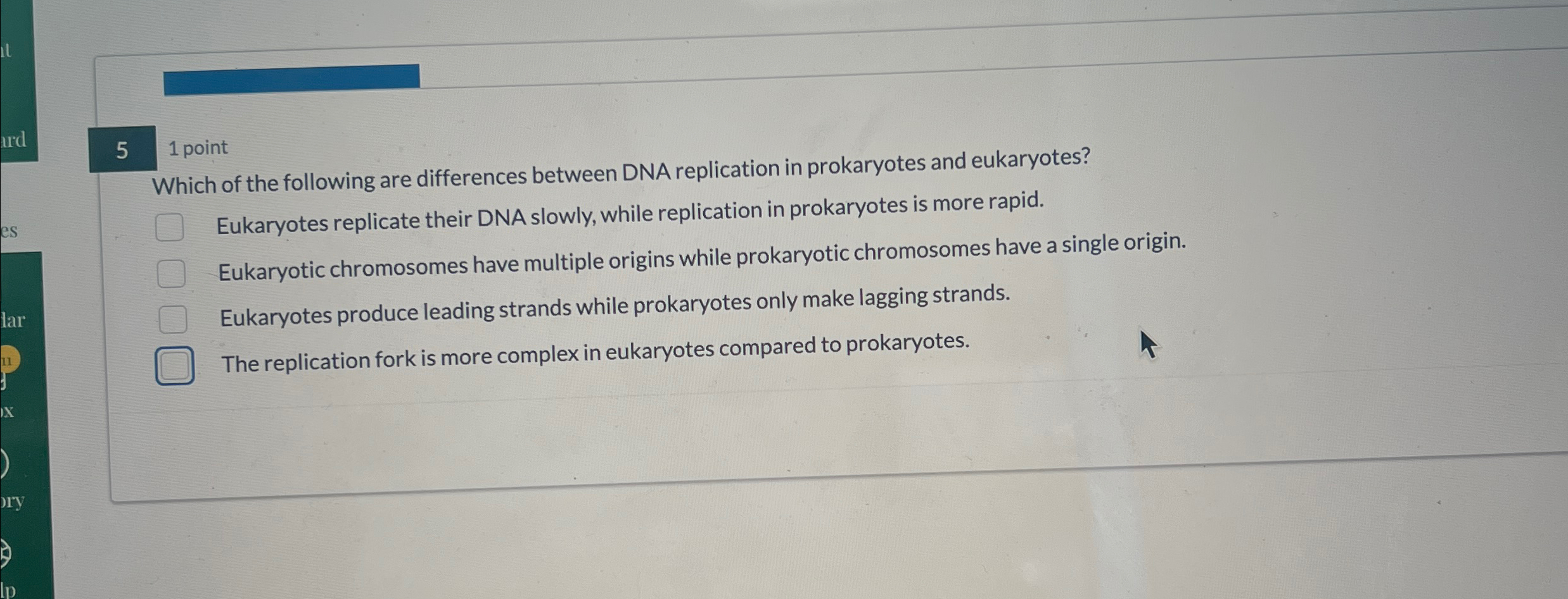 Solved 51 ﻿pointWhich of the following are differences | Chegg.com