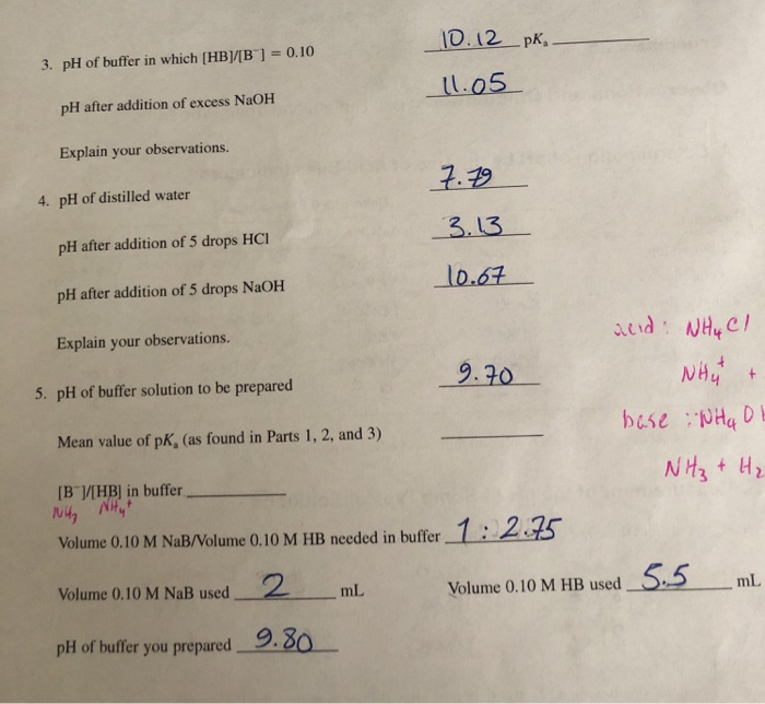Solved C. Some Properties of Buffers On the lab bench we | Chegg.com