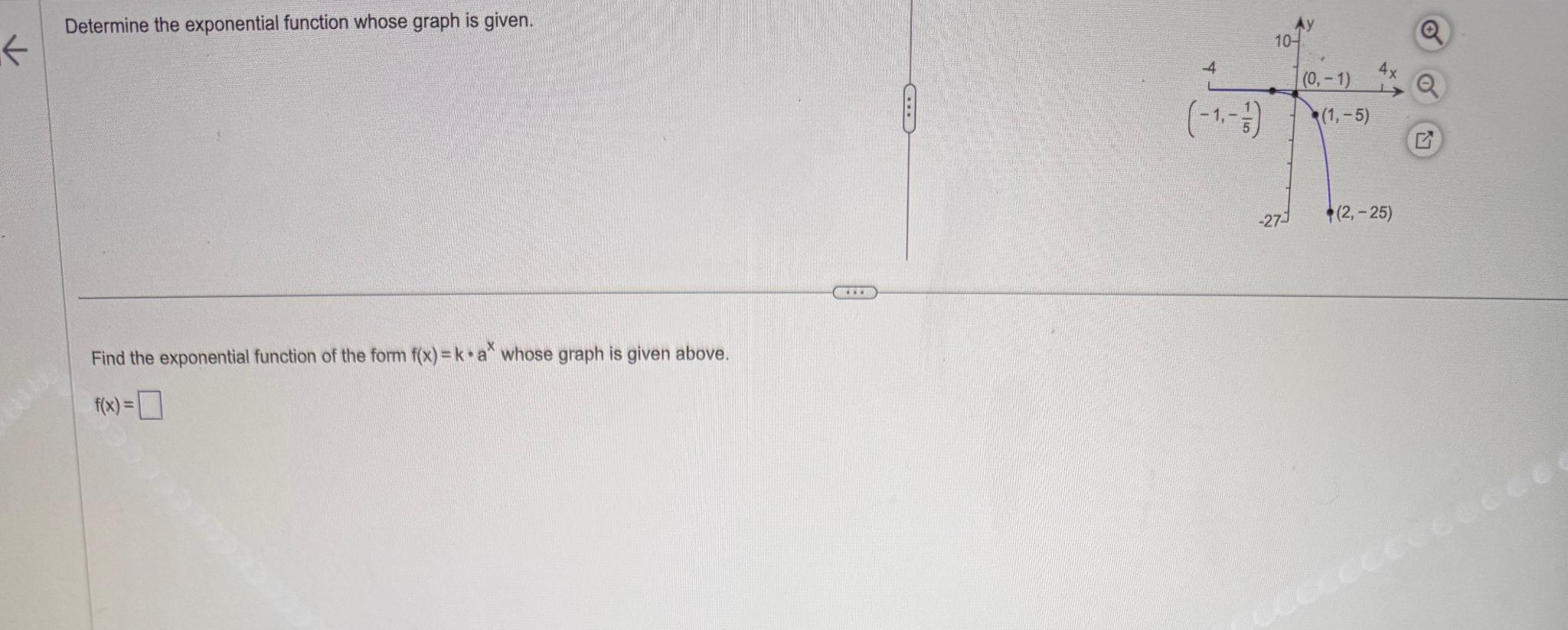 Solved Determine The Exponential Function Whose Graph Is 8082