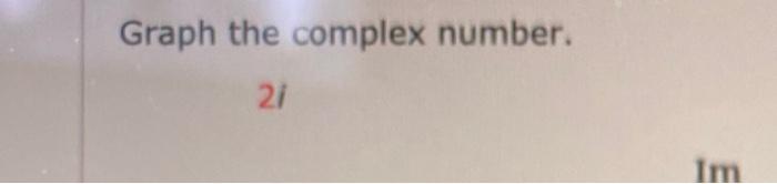 Solved Graph the complex number. 21 Im Find the modulus r. | Chegg.com