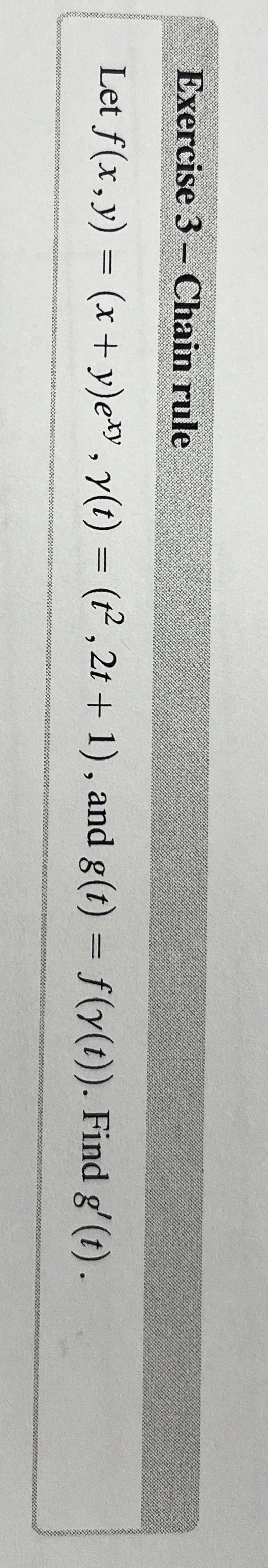 Solved Exercise 3-Chain ruleLet | Chegg.com