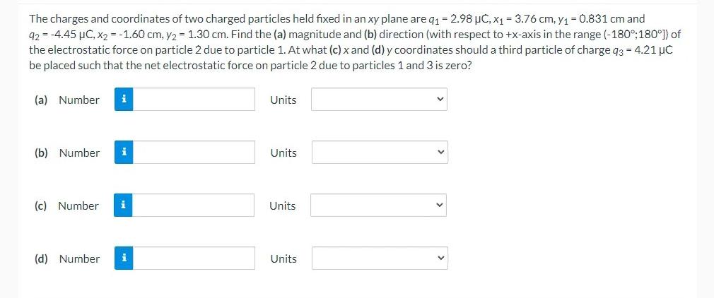 Solved Two particles are fixed to an x axis: particle 1 of | Chegg.com