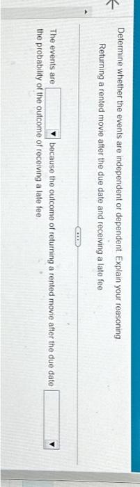 Solved For the given pair of events, classify the two events | Chegg.com