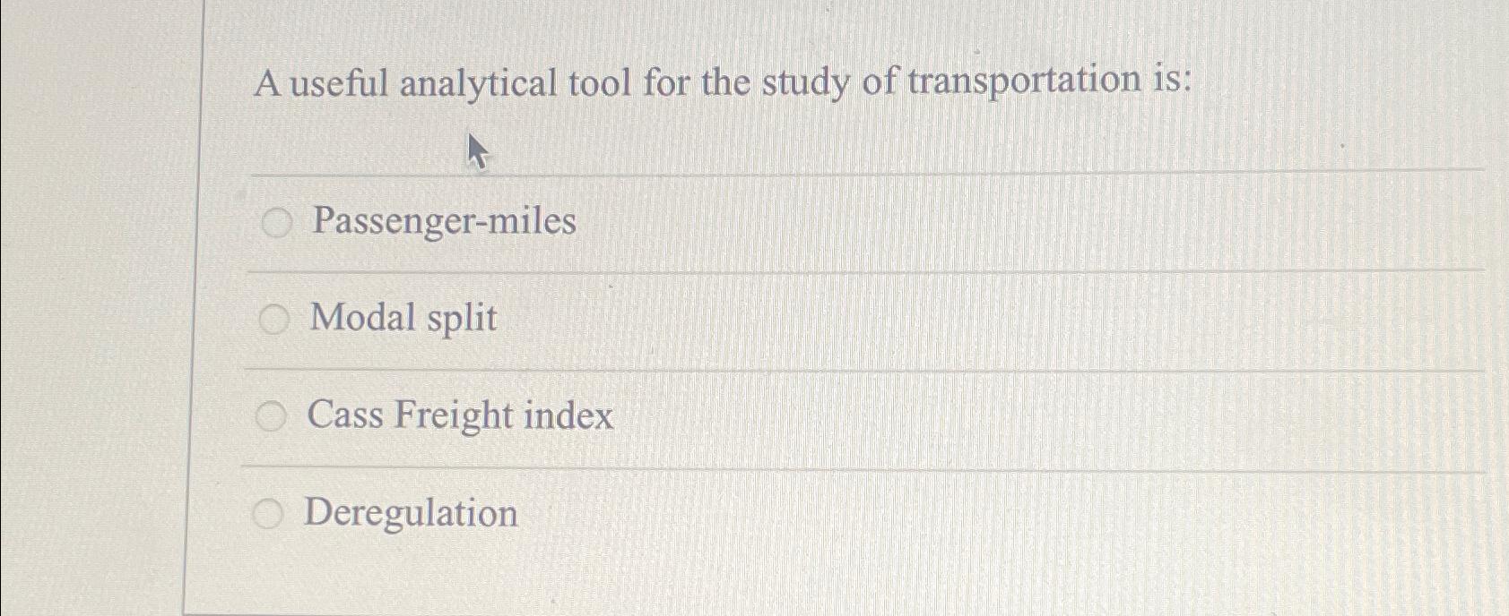 Solved A useful analytical tool for the study of | Chegg.com