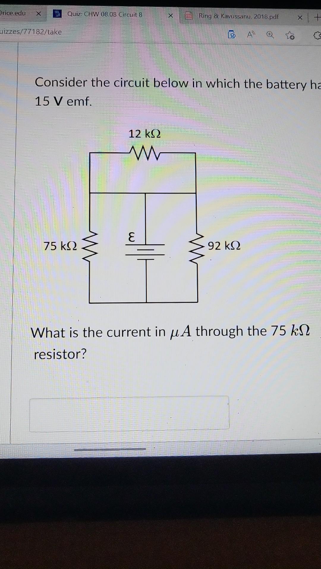 Solved Consider the circuit below in which the battery h 15 | Chegg.com