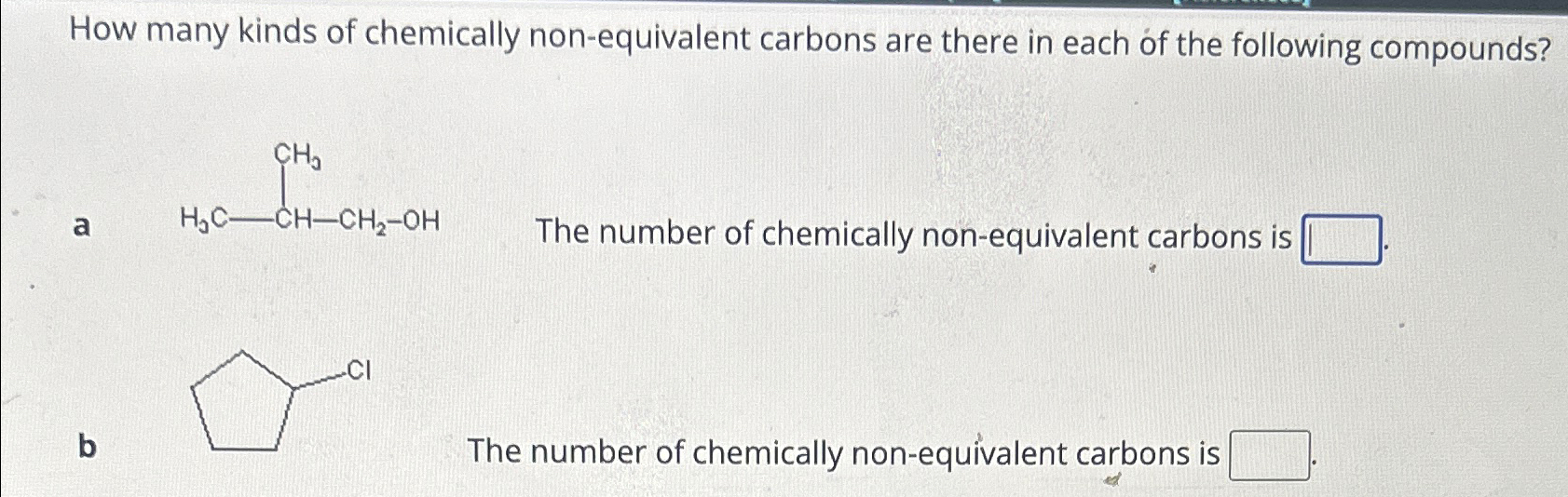 How many kinds of chemically non-equivalent hydrogens | Chegg.com