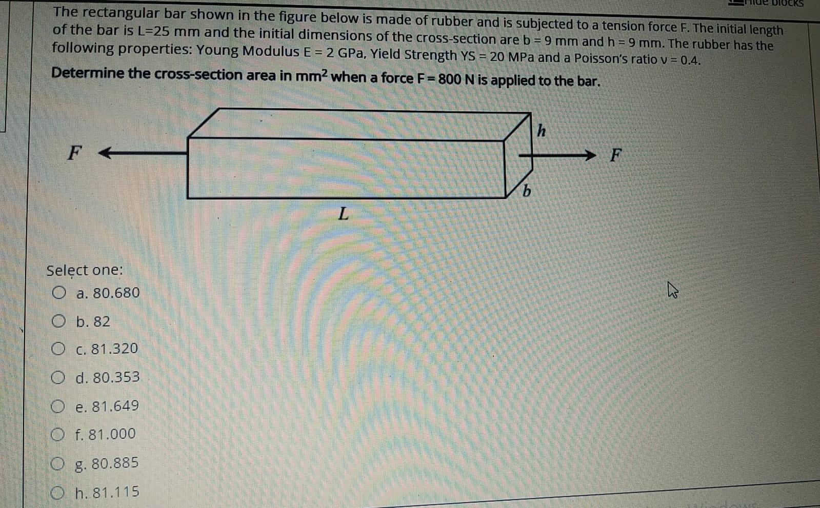 Solved The rectangular bar shown in the figure below is made | Chegg.com