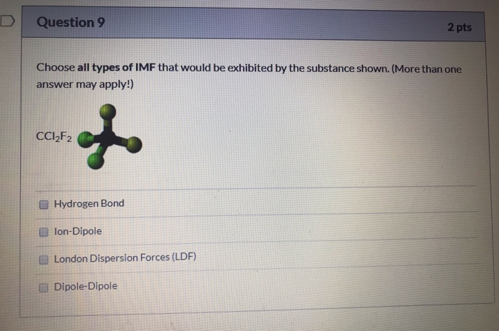 Solved Choose all types of IMF that would be exhibited by | Chegg.com