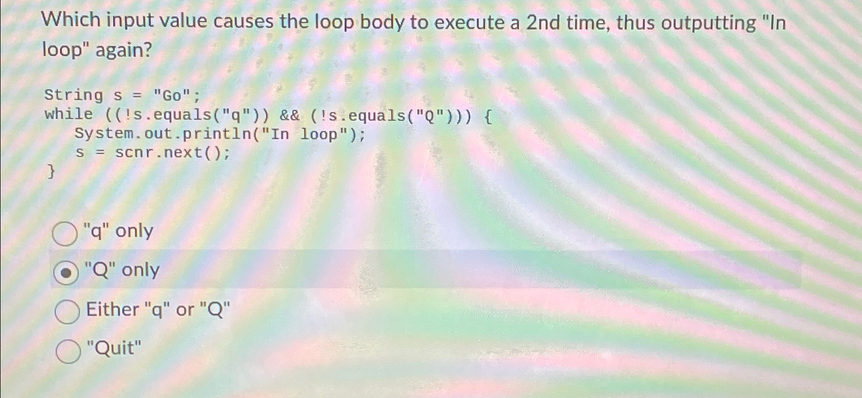 Which input value causes the loop body to execute a 2 | Chegg.com