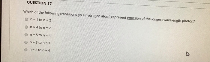 Solved QUESTION 17 Which of the following transitions (in a | Chegg.com
