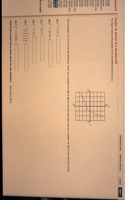 Solved STANDARD VIEW PRINTER VERSION BACK NEXT ESOURCES | Chegg.com