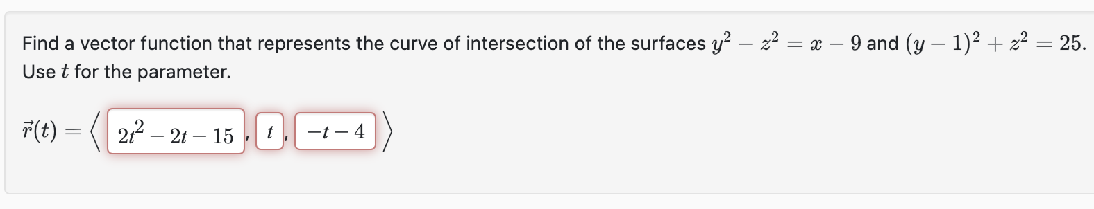 Solved Find a vector function that represents the curve of | Chegg.com