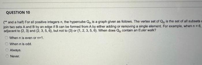 Solved ("* and a half) For all positive integers n, the | Chegg.com