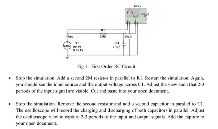 Solved • Create the circuit shown in Fig. 1 in Multisim. The | Chegg.com