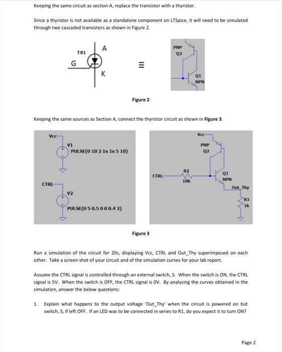 Solved Section A - BJT as a switch Draw the simple | Chegg.com