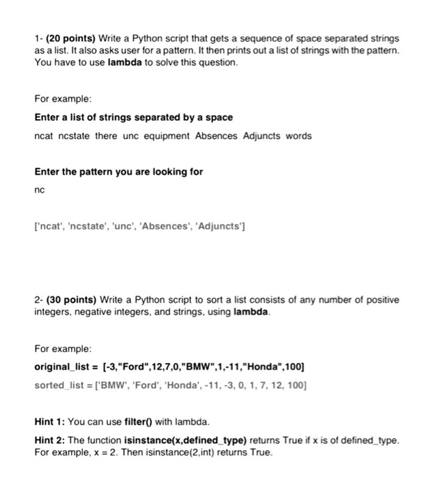 Solved 1 20 Points Write A Python Script That Gets A 1495