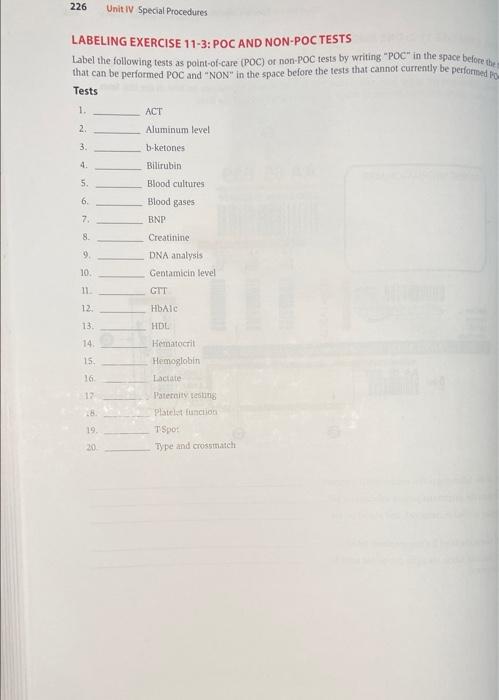 Solved 218 MATCHING Use choices only once unless otherwise | Chegg.com