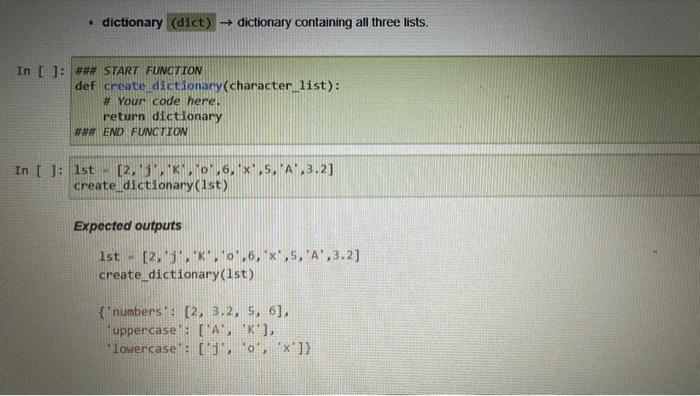 Given an alphanumeric list, separate it into three | Chegg.com