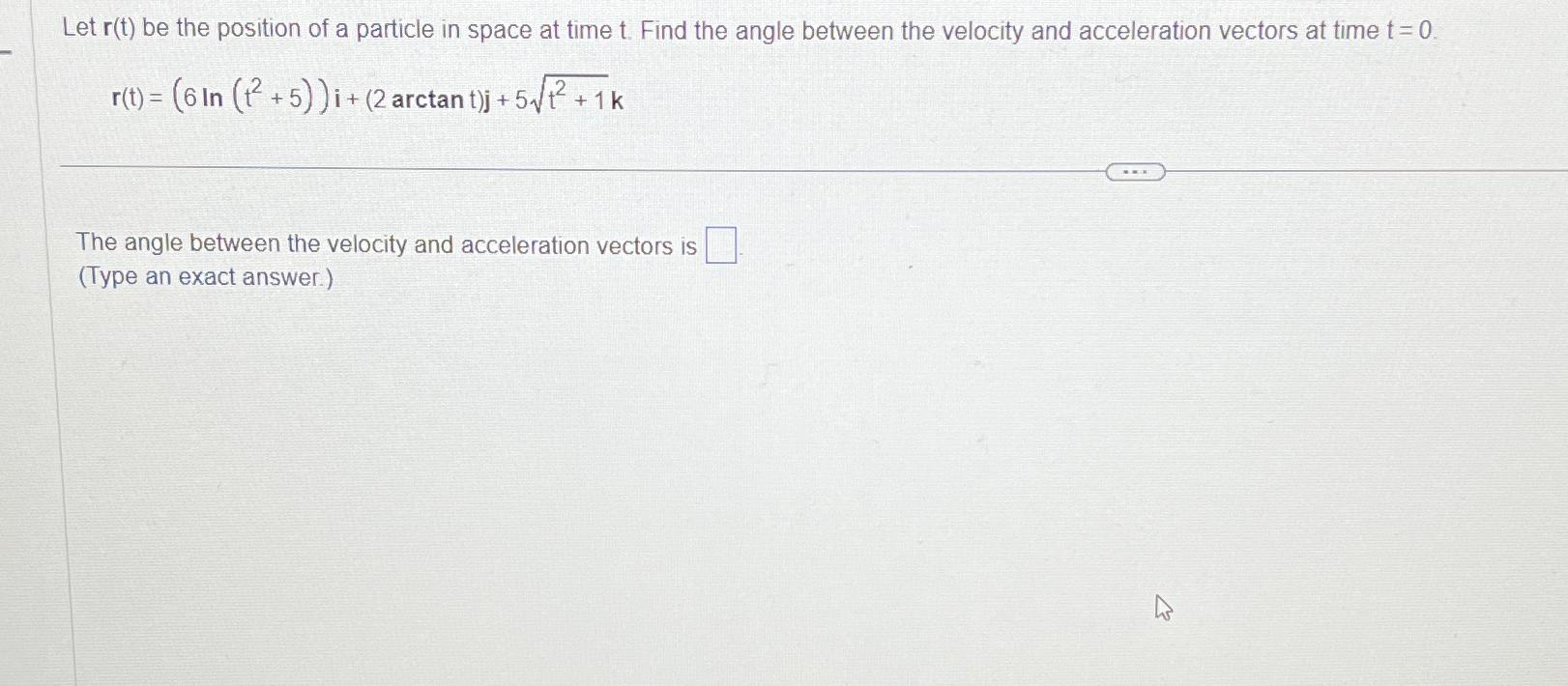Solved Let r(t) ﻿be the position of a particle in space at | Chegg.com