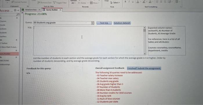 Solved Expected column namest secticn NK, A5 Number of | Chegg.com