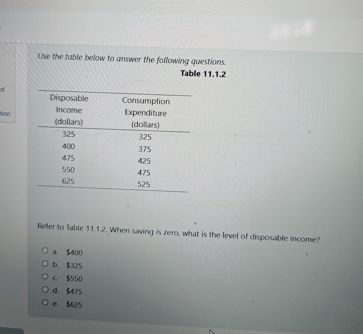 Solved Use the table below to answer the following | Chegg.com