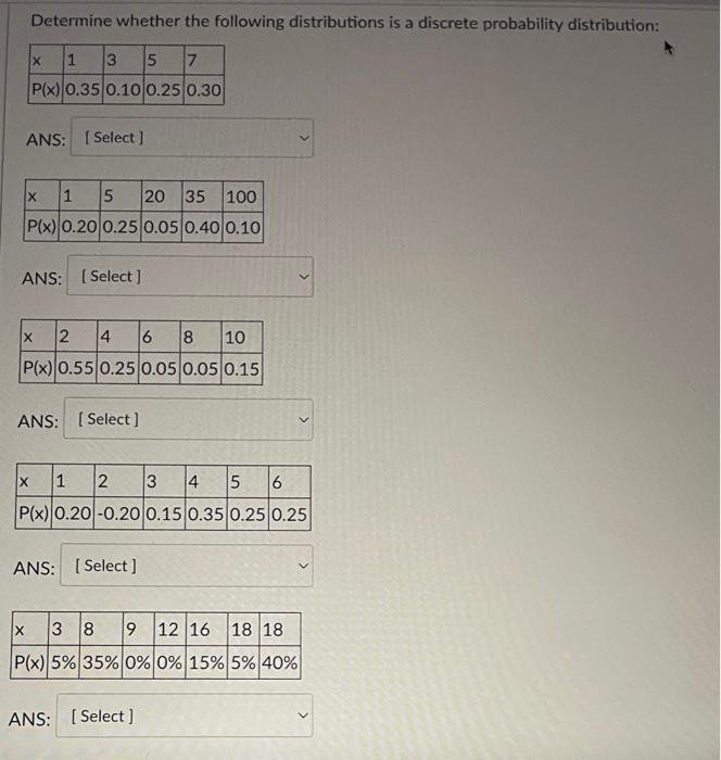 Solved Determine whether the following distributions is a | Chegg.com