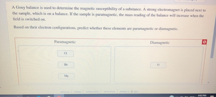 Solved A Gouy balance is used to determine the magnetic | Chegg.com