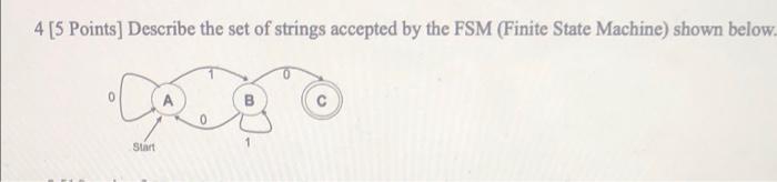 Solved 4 [5 Points] Describe the set of strings accepted by | Chegg.com