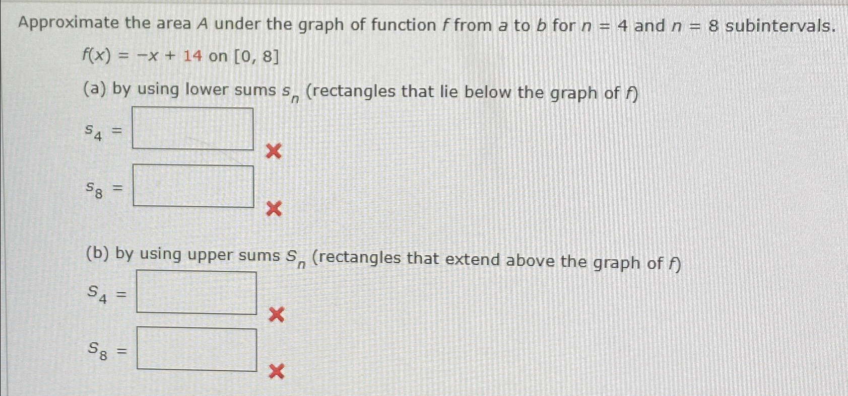 Solved Approximate the area A under the graph of function f | Chegg.com