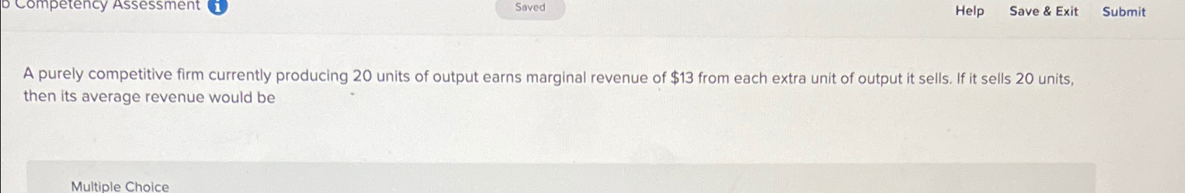 Solved A purely competitive firm currently producing 20 | Chegg.com