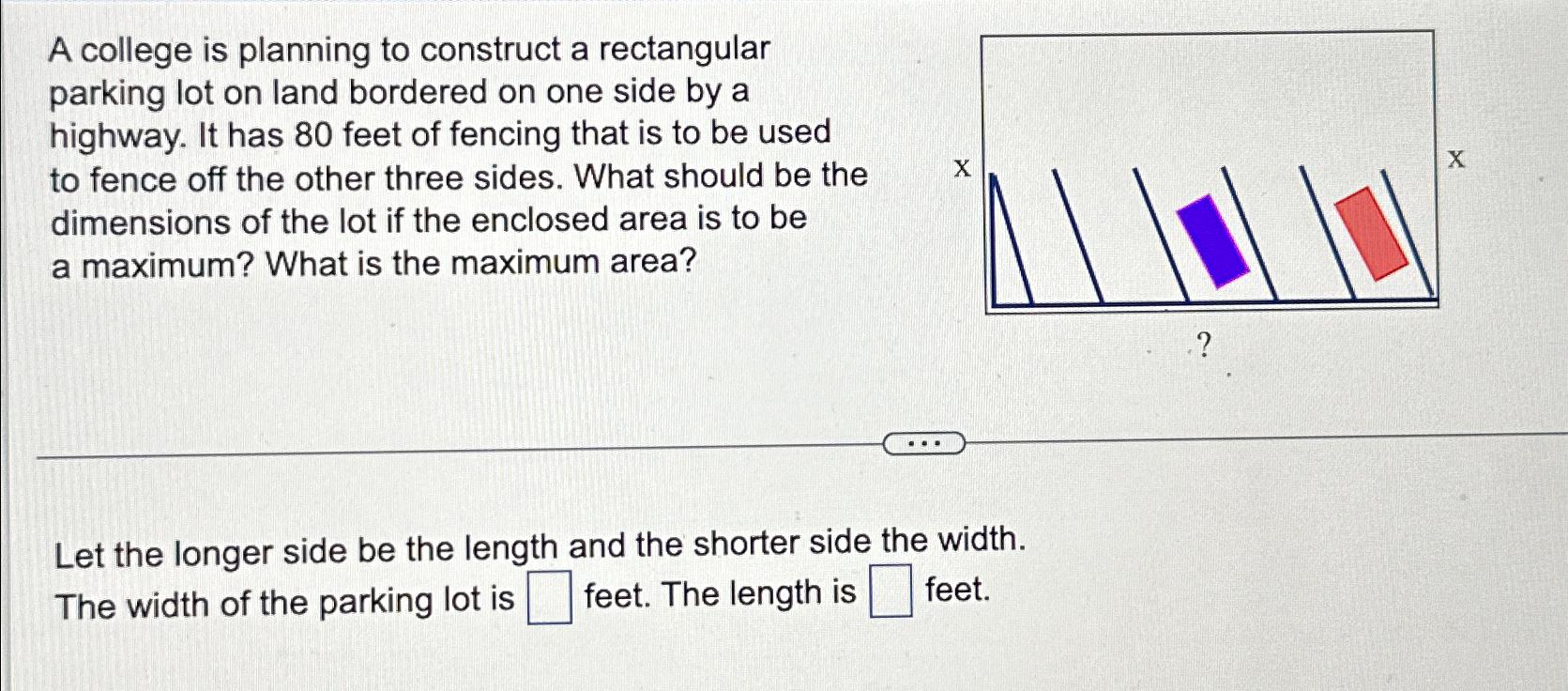 Solved A college is planning to construct a rectangular | Chegg.com