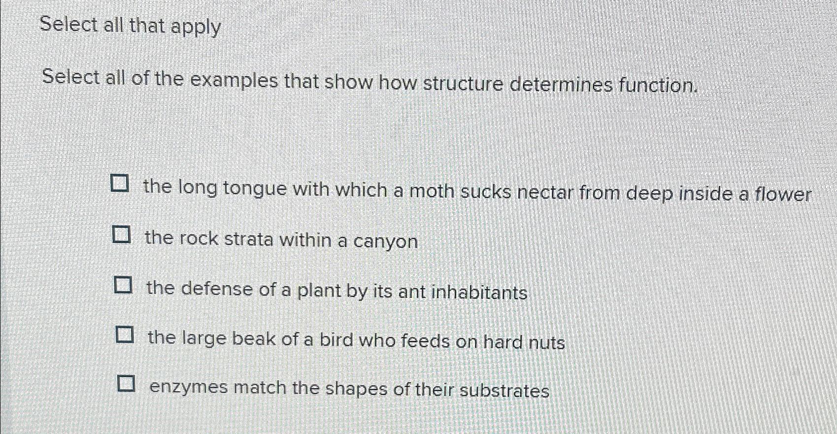 Solved Select all that applySelect all of the examples that | Chegg.com