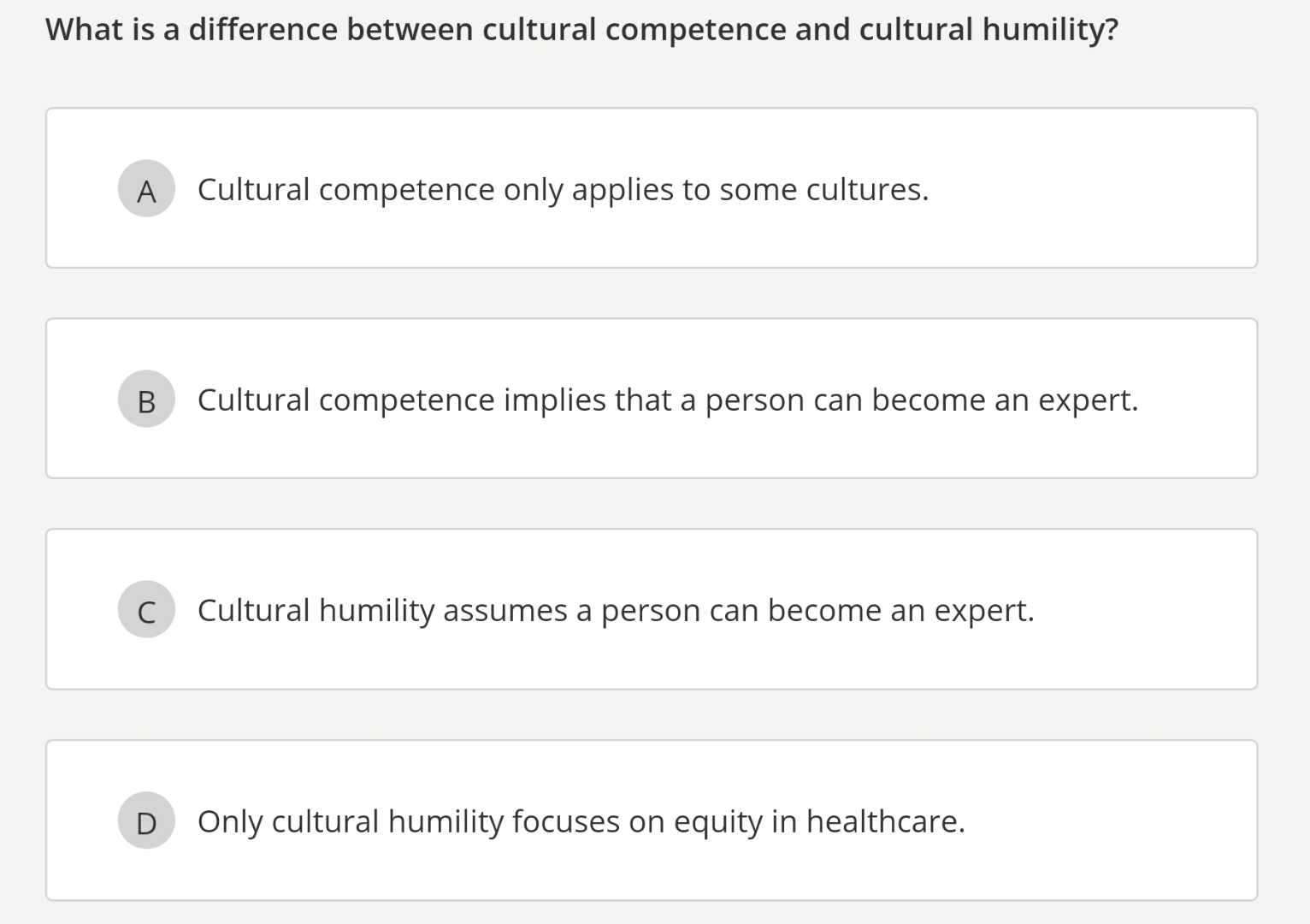 Solved What is a difference between cultural competence and | Chegg.com