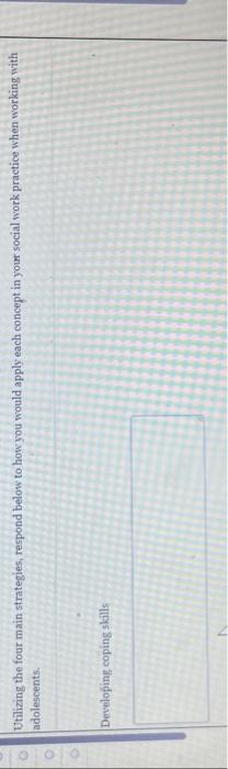 Solved Utilizing the four main strategies, respond below to | Chegg.com