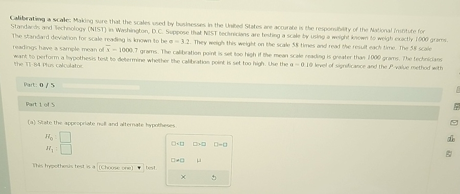Solved Calibrating a scale: Making sure that the scales used | Chegg.com