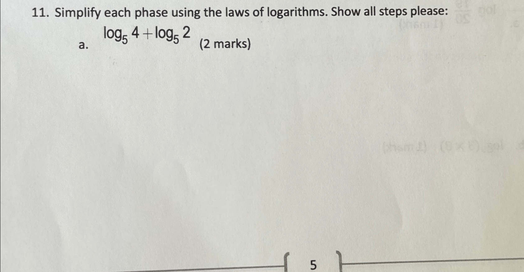 Solved Simplify each phase using the laws of logarithms. | Chegg.com
