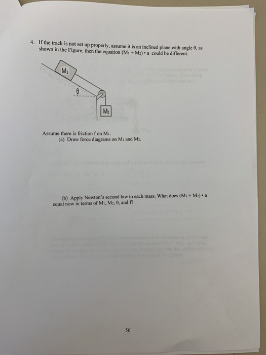 Solved PRE-LAB FORM DYNAMICS OF A ROLLING CART A cart (mass | Chegg.com