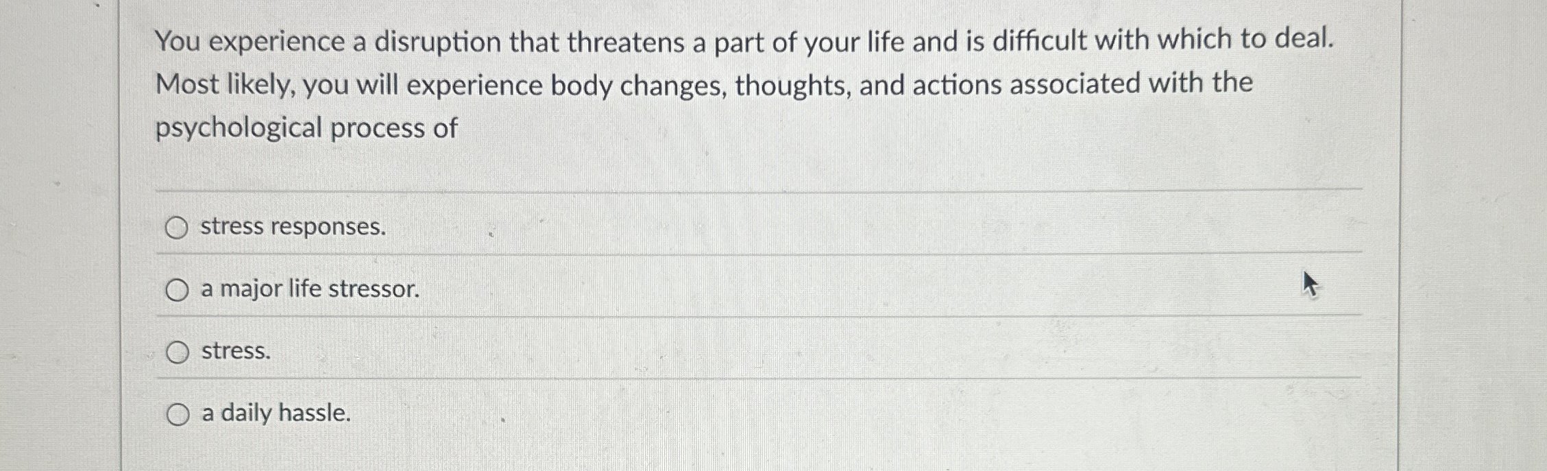 Solved You experience a disruption that threatens a part of | Chegg.com