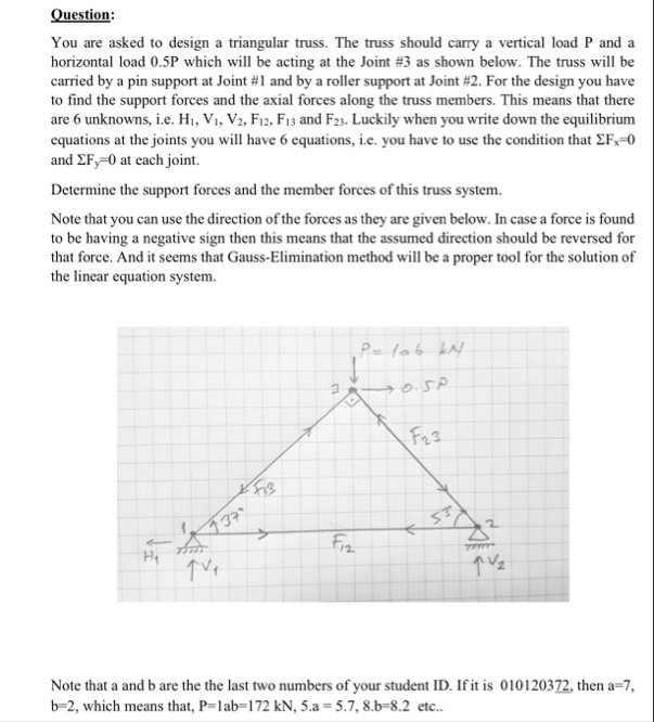 Question:You are asked to design a triangular truss. | Chegg.com