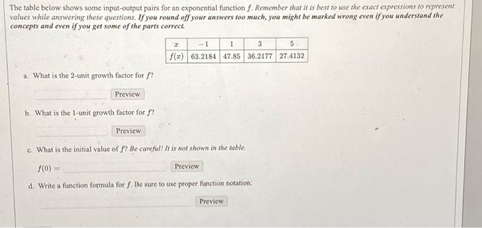 Solved The Table Below Shows Some Input Output Pairs For An