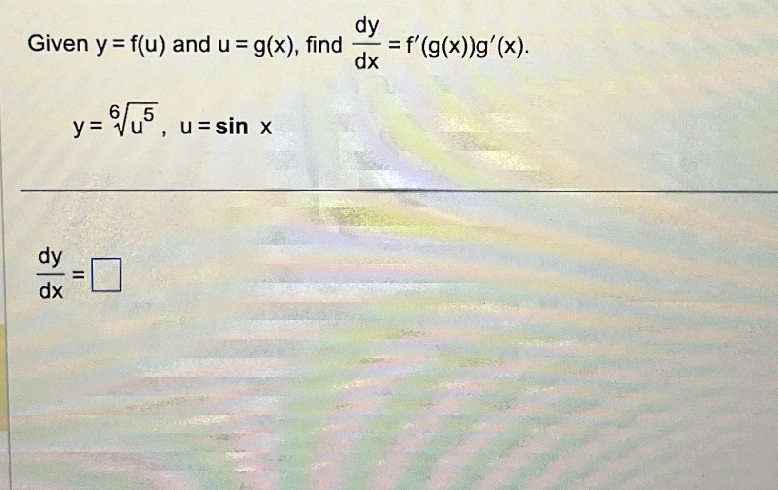 Solved Given y=f(u) ﻿and u=g(x), ﻿find | Chegg.com