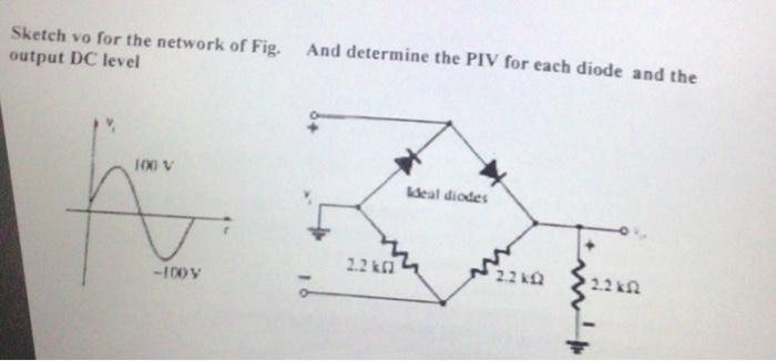 Solved Sketch vo for the network of Fig. And determine the | Chegg.com