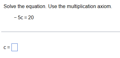 Solved Solve the equation. Use the multiplication | Chegg.com