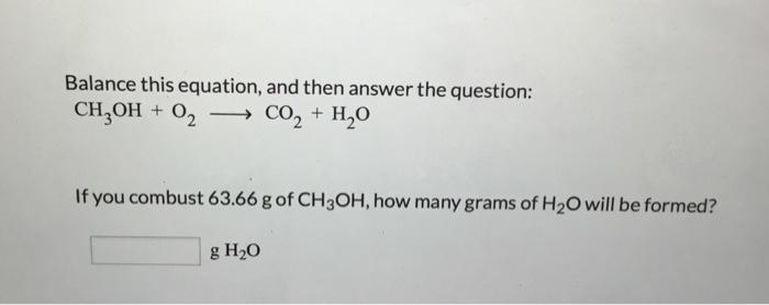 Solved Balance this equation, and then answer the question: | Chegg.com