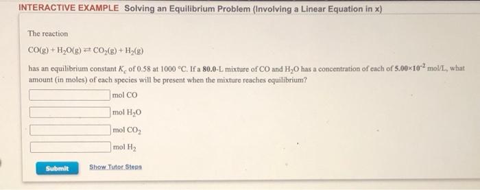 Solved INTERACTIVE EXAMPLE Solving an Equilibrium Problem | Chegg.com
