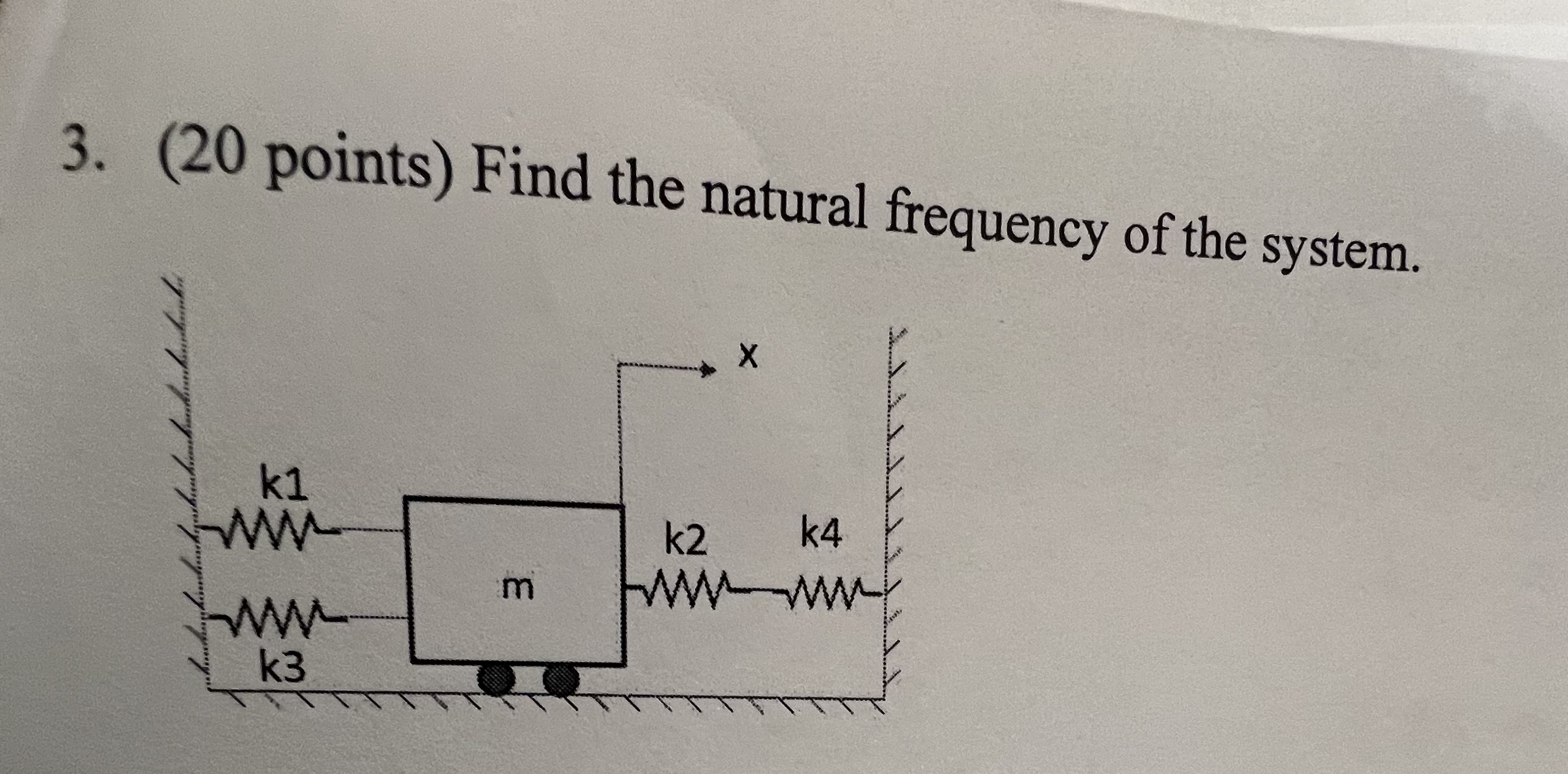 Solved (20 points) Find the natural frequency of the | Chegg.com Solved (20 points) Find the natural frequency of the | Chegg.com